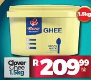 Clover Ghee 1.5kg offer at Take 'n Pay