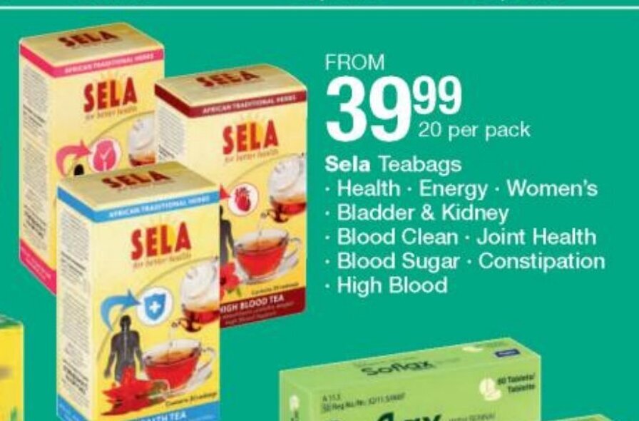 Sela Teabags 20 per Pack offer at Checkers