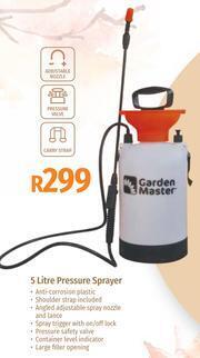 Garden Master 5Ltr Pressure Sprayer offer at Builders Warehouse