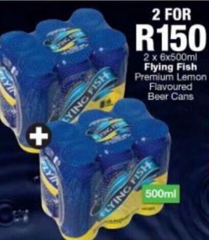 Flying Fish 2 x 6 x 500ml offer at Checkers Liquor Shop