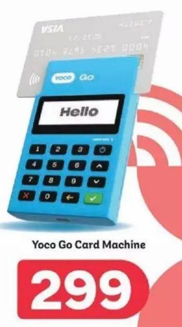 Yoco go card machine offer at PEP
