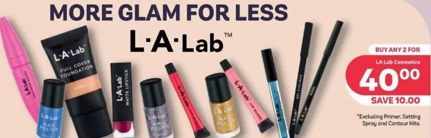 La lab cosmetics offer at PEP