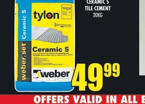 Tile cement offer at Boxer Build