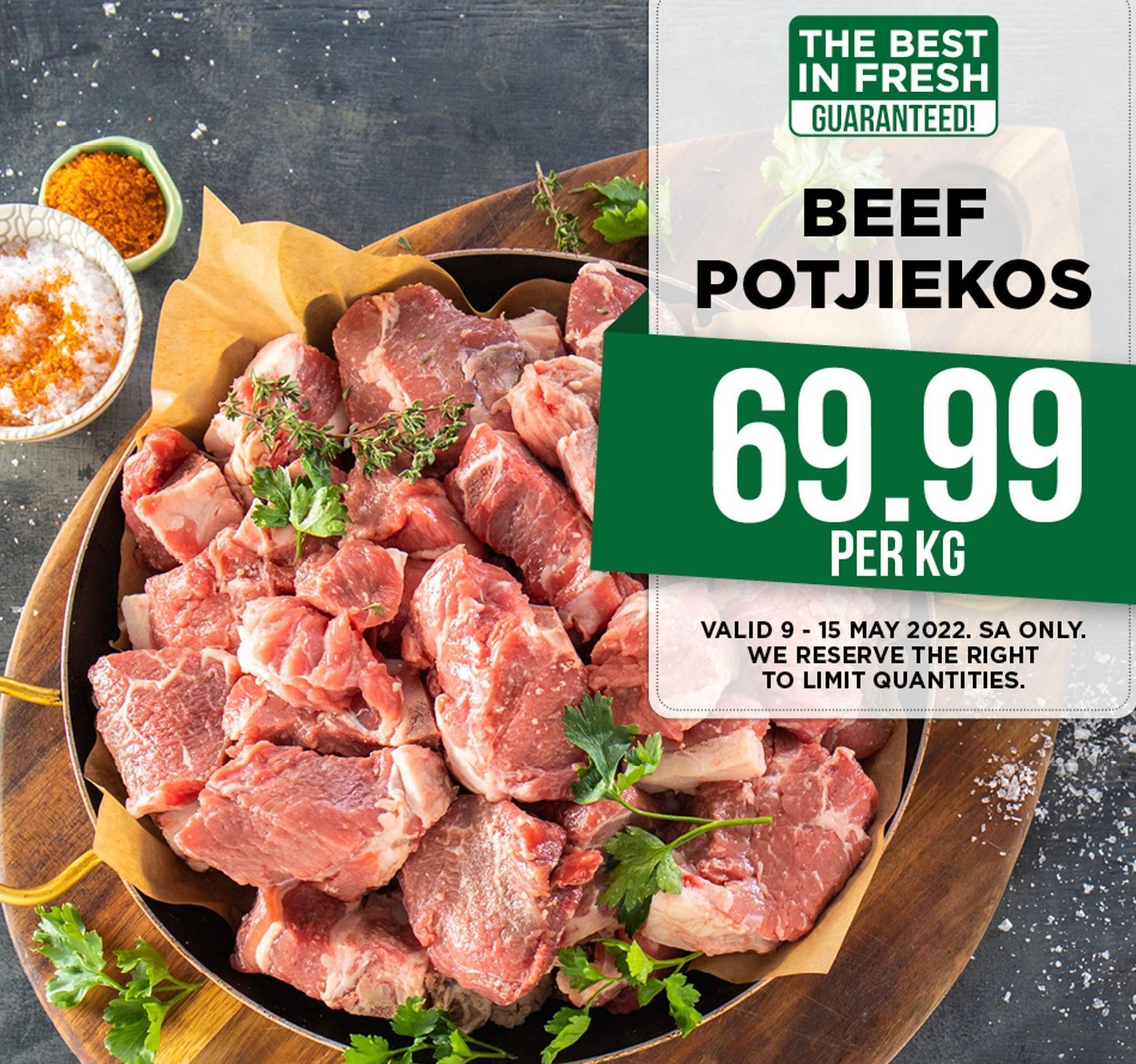 Beef potjiekos offer at Food Lover's Market