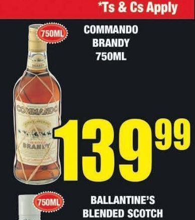 Commando brandy offer at Boxer