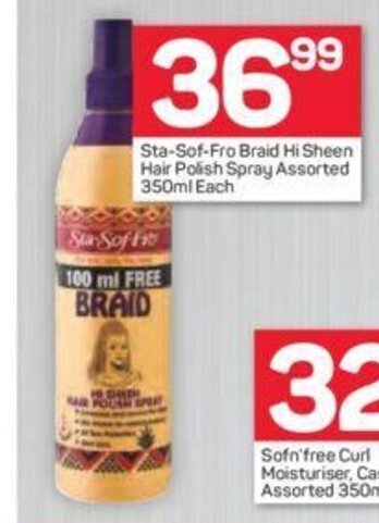 Sta-Soft -Fro Braid Hi Sheen Hair Polish Spray Assorted 350 ml each ...