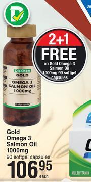 Gold Omega 3 Salmon Oil 1000mg-90 Softgel Capsules offer at Dis-Chem
