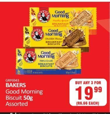 Good morning biscuits assorted bakers offer at KitKat Cash and Carry