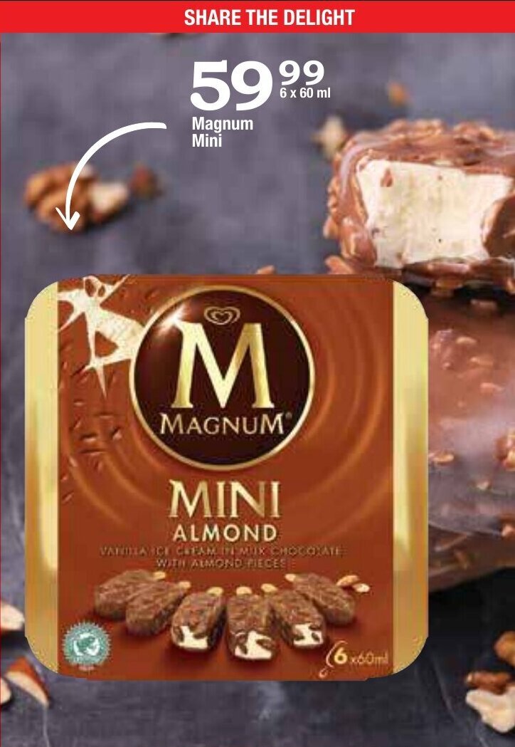 Magnum Mini 6 x 60ml offer at Oxford Freshmarket