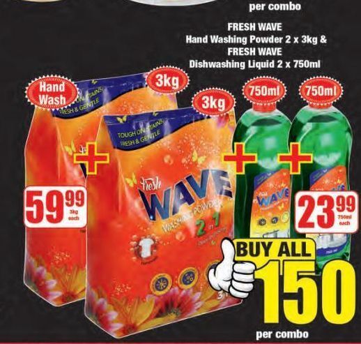 Fresh wave hand washing powder & fresh wave dishwashing liquid offer at ...