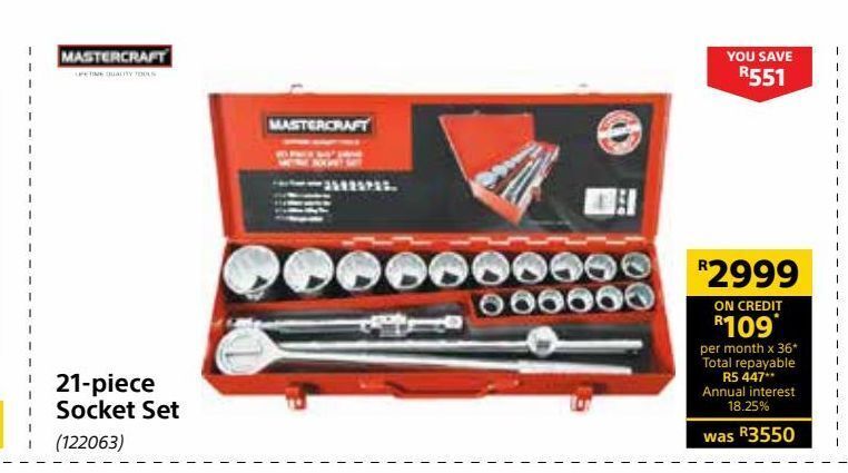 21-piece socket set offer at Builders Express