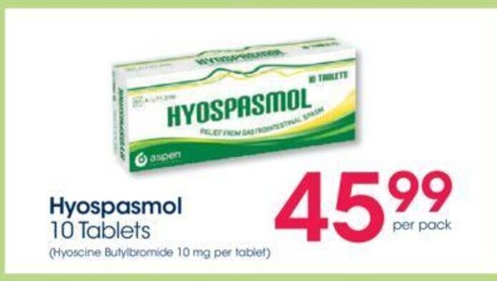 Hyopasmol 10 Tablets offer at Clicks