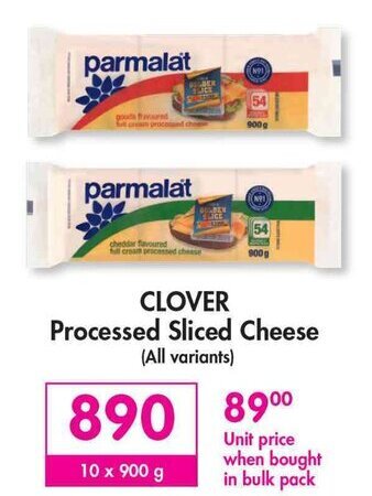 Clover Processed Sliced Cheese 10 x 900g offer at Makro