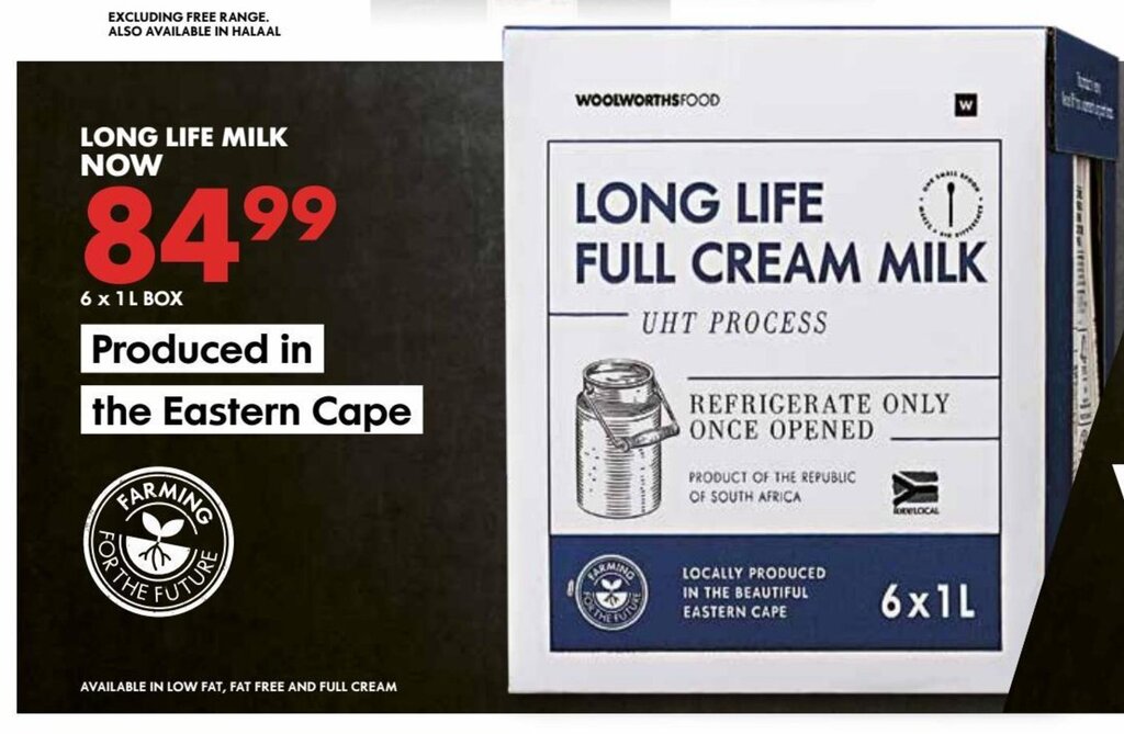 Long Life Full Cream Milk 6 x 1L offer at Woolworths