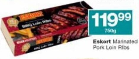 Eskort Marinated Pork Loin Ribs 750g offer at Checkers Hyper