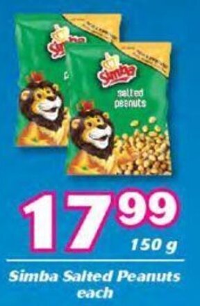 Simba Salted Peanuts 150g offer at Cambridge Food