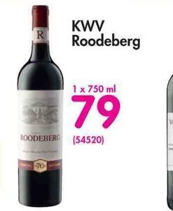 KWV Roodeberg 1x750ml offer at Makro