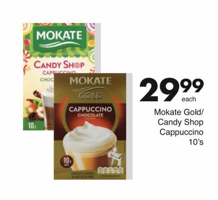 Mokate Gold / Candy Shop Cappuccino 10's offer at Save