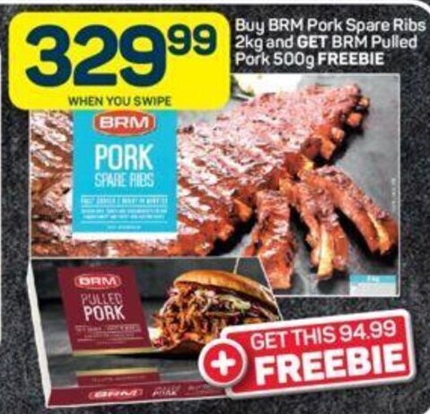 BRM Pork Spare Ribs 2kg offer at Pick n Pay