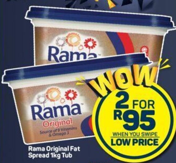 Rama Original Fat Spread 1kg Tub offer at Pick n Pay
