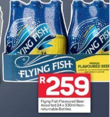 Flying Fish Flavoured Beer Assorted 24 x 330 ml NRB offer at Pick n Pay