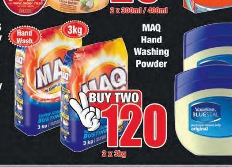 Maq washing powder 2 offer at Boxer